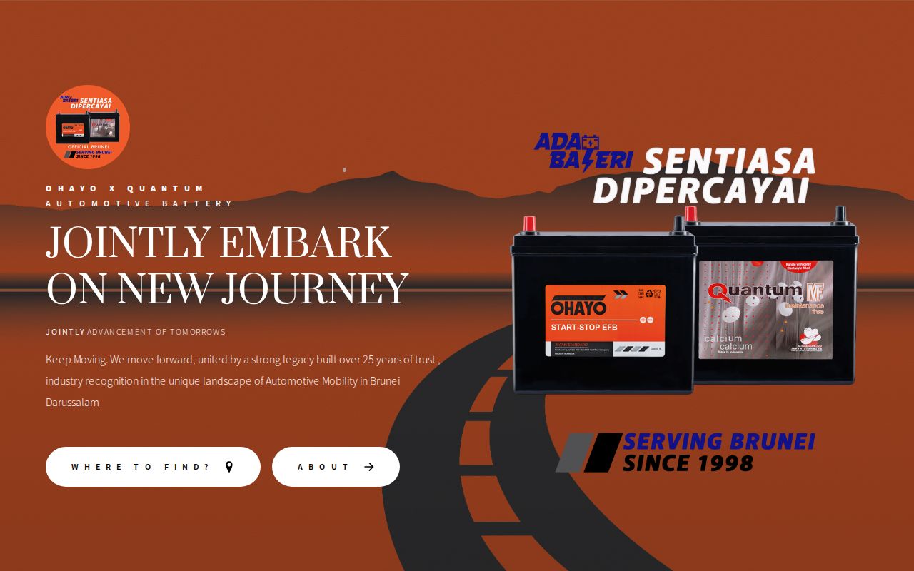 Official OHAYO Automotive Battery Brunei Darussalam